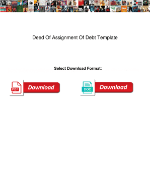 Fillable Online Deed Of Assignment Of Debt Template. Deed Of Assignment ...