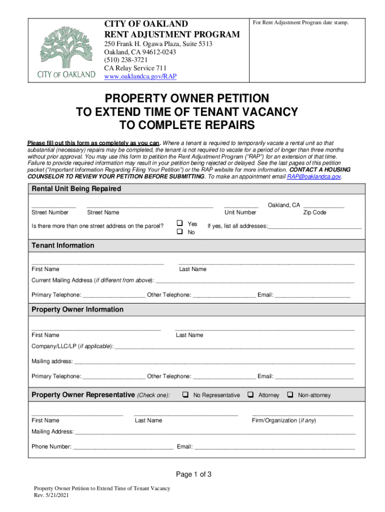Fillable Online PDF NOTICE TO TENANTS OF PROPERTY OWNER PETITION ...