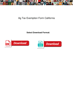Fillable Online Ag Tax Exemption Form California. Ag Tax Exemption Form ...