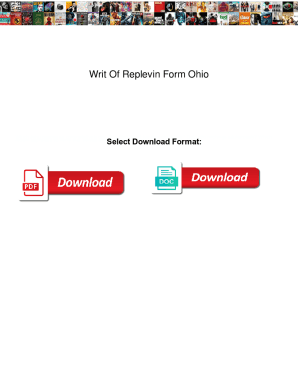 Fillable Online Writ Of Replevin Form Ohio. Writ Of Replevin Form Ohio ...