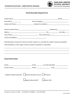 Fillable Online education.ky.govHome-Hospital-InstructionHome Hospital Instruction - Kentucky ...