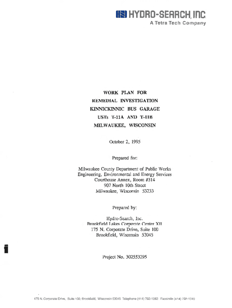 Fillable Online dnr wi RE: Phase II Remedial Investigation/Feasibility Study Work Plan ... Fax ...