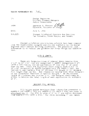 Fillable Online transportation ky DESIGN MEMORANDUM NO. 3-86 TO: Design ...