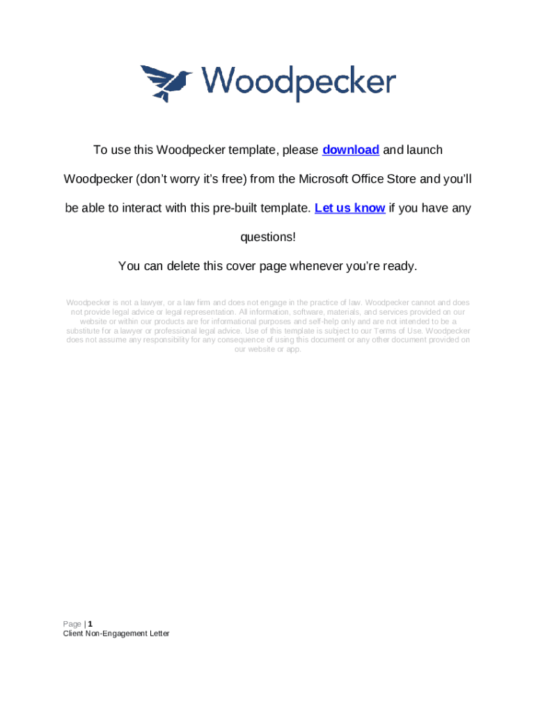 Client Non-Engagement Letter Doc Template | pdfFiller