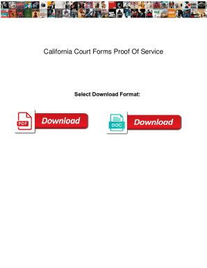 Fillable Online California Court Forms Proof Of Service. California ...