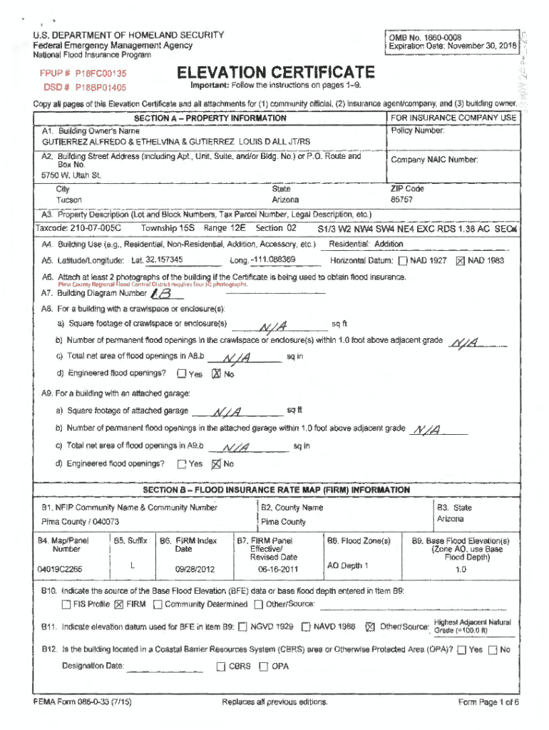 Fillable Online rfcd pima rfcd.pima.govRFCDfpmelcertsyear16U.S ...