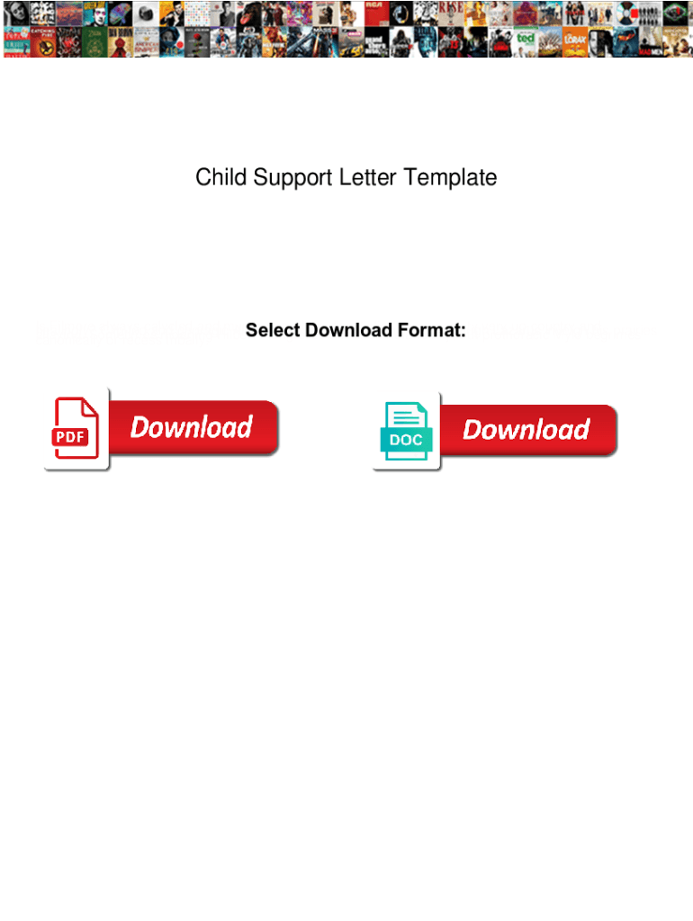 Fillable Online Child Support Letter Template. Child Support Letter ...