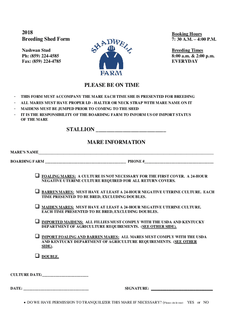 Fillable Online Breeding Shed Form - gainesway.com Fax Email Print ...