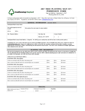 Fillable Online Fill - Free fillable Application For Tree Planting PDF ...