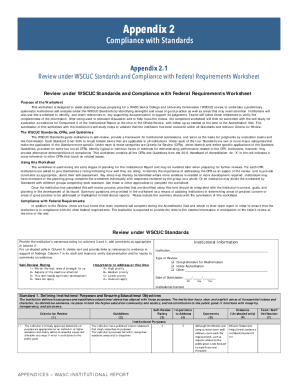 Fillable Online Compliance with WSCUC Standards and Federal ...