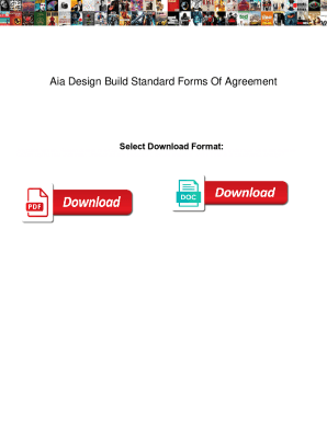 Fillable Online Aia Design Build Standard Forms Of Agreement. Aia ...