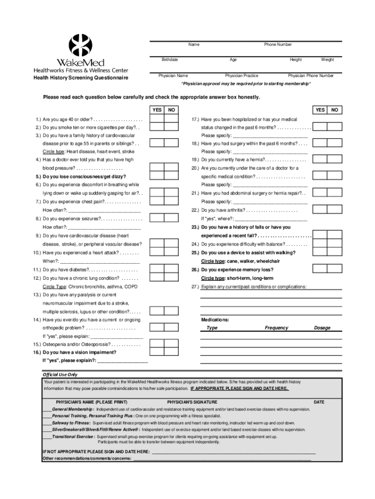 Fillable Online www.template.netbusinesshealth-screening10+ Health ...