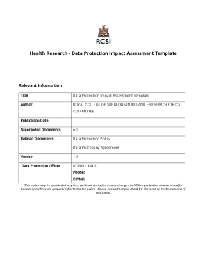 Fillable Online Privacy Impact Assessment Template Fax Email Print ...