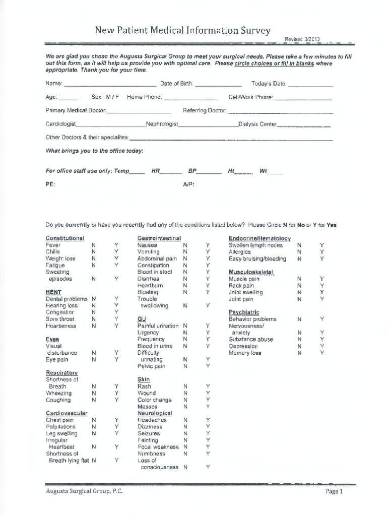 Fillable Online 25 Health care surveysHealth care survey questions and ...