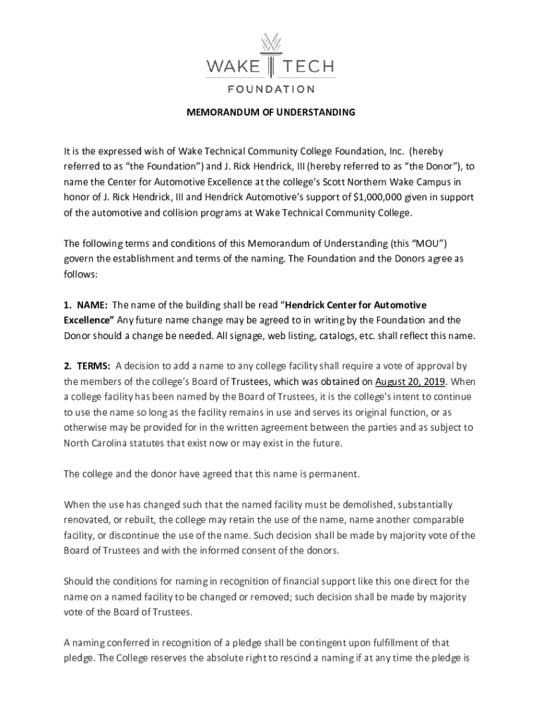 Fillable Online STANDARD PARAGRAPHS FOR ENDOWMENT AGREEMENTS Fax Email ...