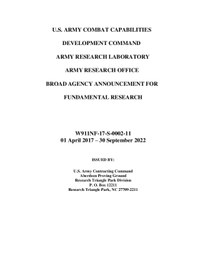 Fillable Online U.S. ARMY COMBAT CAPABILITIES DEVELOPMENT COMMAND ARMY ...