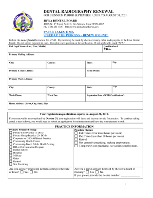 Fillable Online dentalboard iowa Fillable Online state ia DENTAL ...
