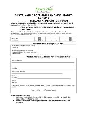 SBLAS Application Doc Template | pdfFiller