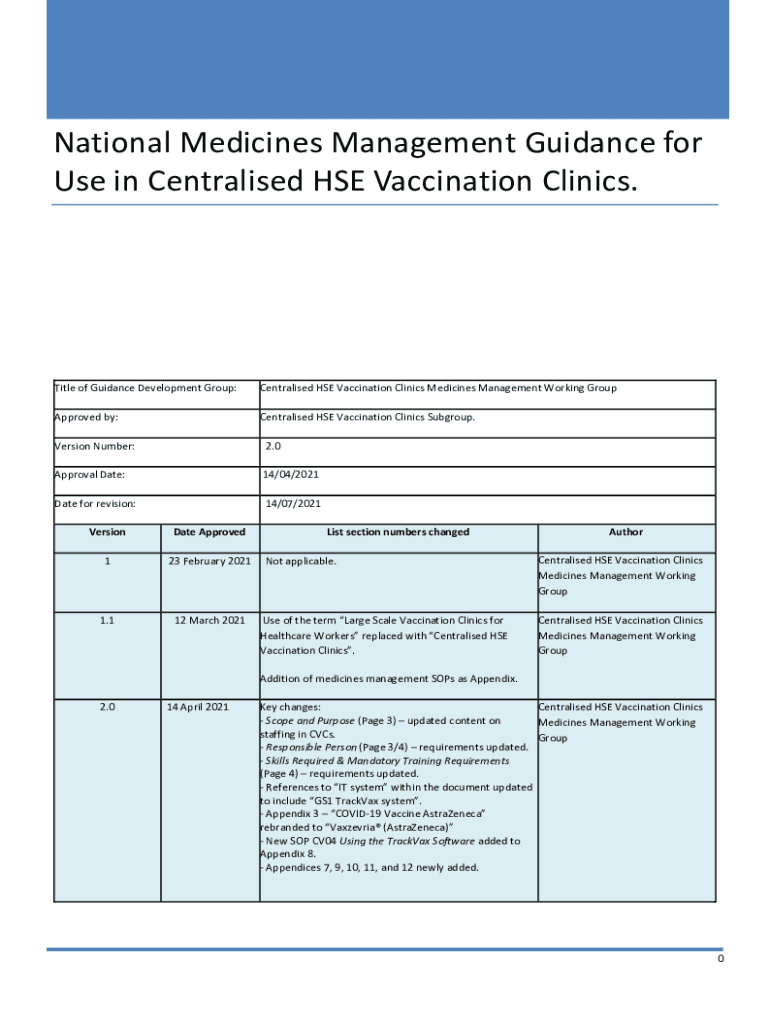 Fillable Online National Medicines Management Guidance for Use in ...