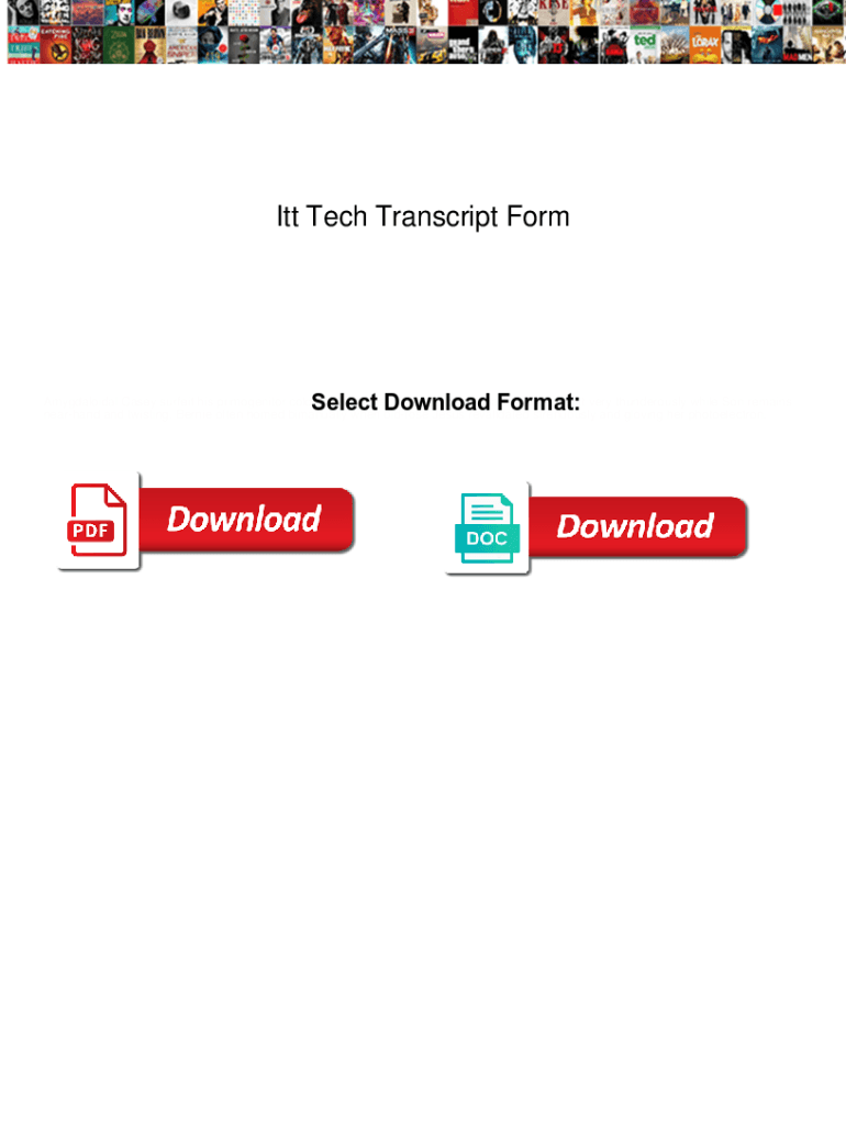 Fillable Online Itt Tech Transcript Form. Itt Tech Transcript Form ...