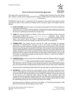 Fillable Online Effective Date of the Construction Agreement Sample ...