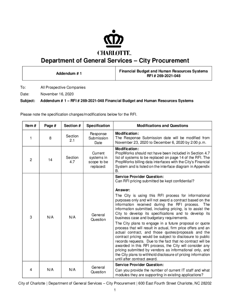 Fillable Online Department of General Services City Procurement - City ...