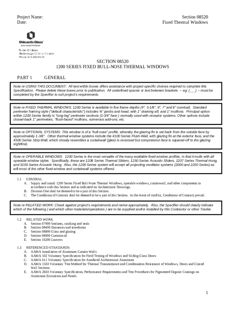 SECTION 085200 (ANDERSEN A-SERIES DOUBLE-HUNG, AWNING, CASEMENT ... Doc ...