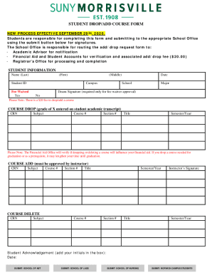 Fillable Online www.jotform.comform-templatescourse-add-dropCourse Add ...