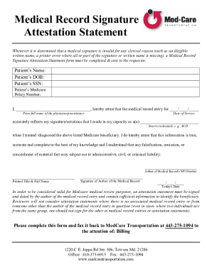 Fillable Online Complying with Medicare Signature RequirementsMedical ...