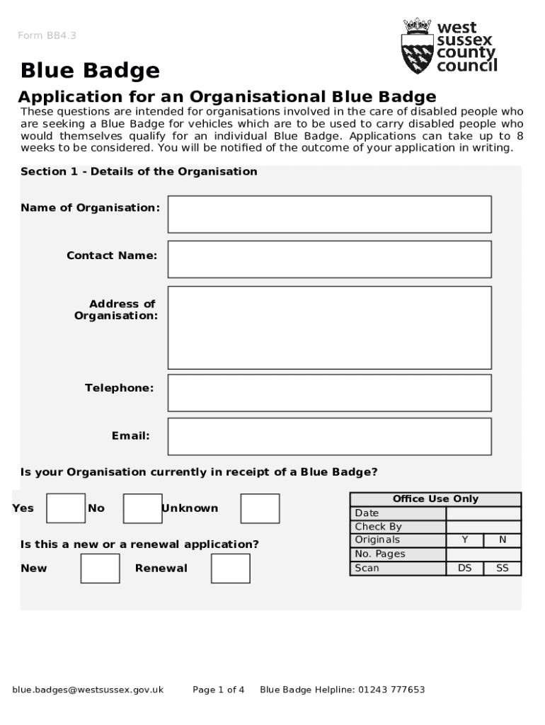 iow.gov.ukdocumentlibrarydownloadBlue Badge Application Organisation ...