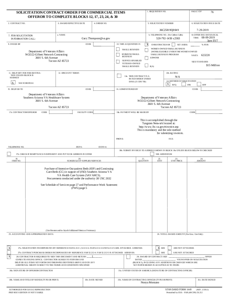 2 PERANCE WORK STATEMENT (PWS)5 Doc Template | pdfFiller