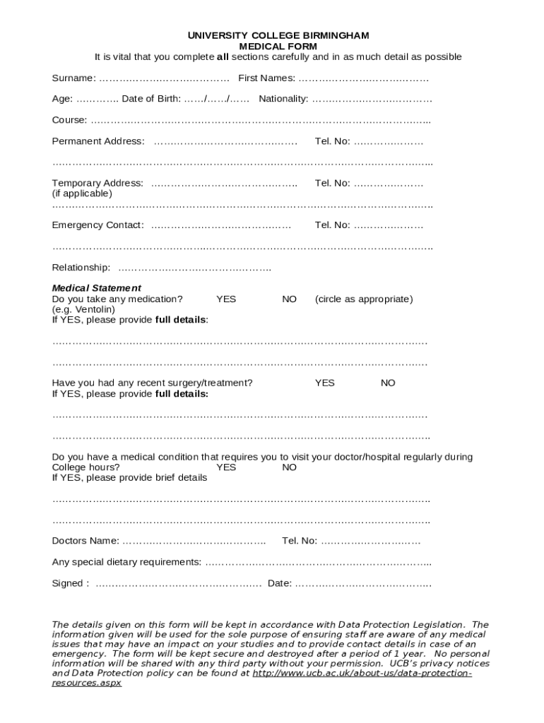 2) Medical Doc Template | pdfFiller