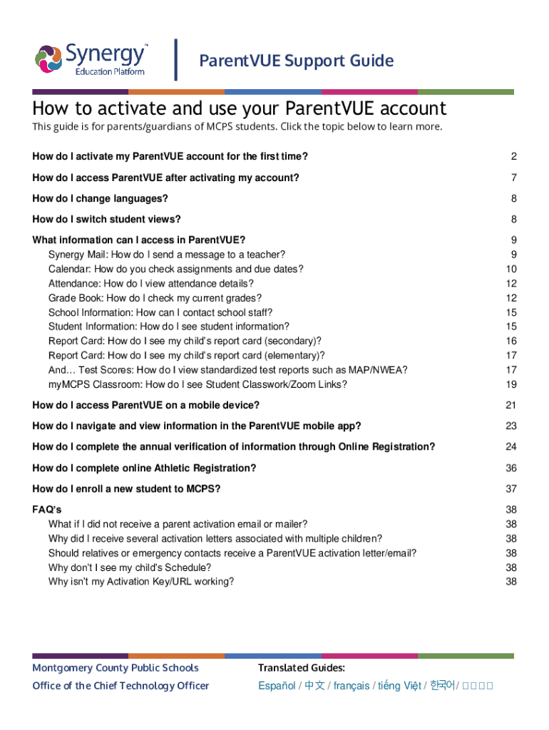 Fillable Online How to activate and use your ParentVUE accountParentVUE and StudentVUE User ...
