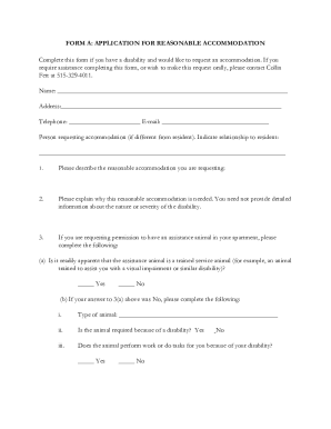 Fillable Online Requesting a Reasonable Accommodation with Template Letter Fax Email Print ...