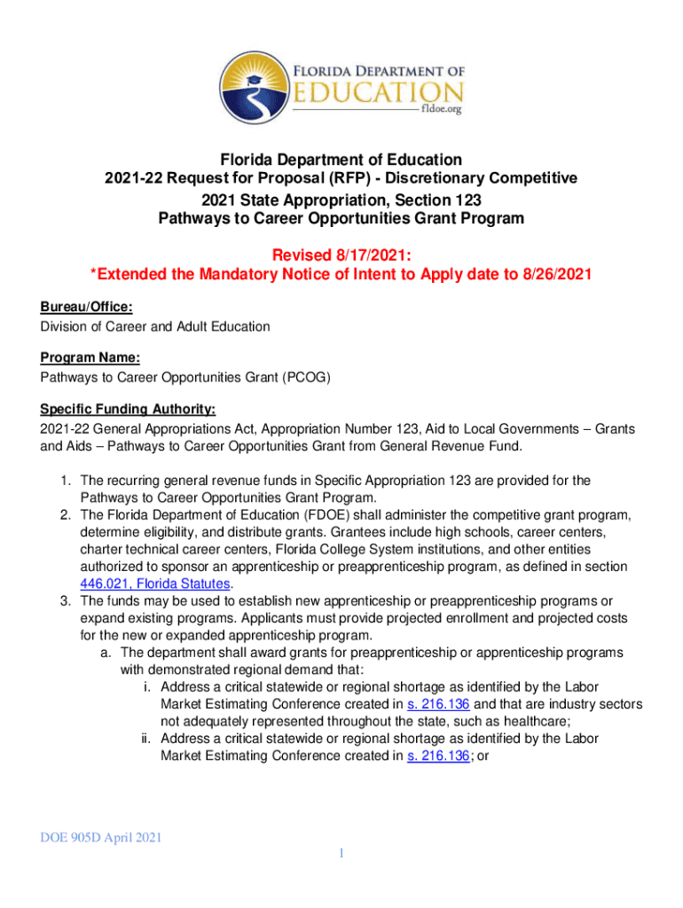 Fillable Online cdn.fldoe.orgcorefileparseFLORIDA DEPARTMENT OF EDUCATION Request for Proposal ...
