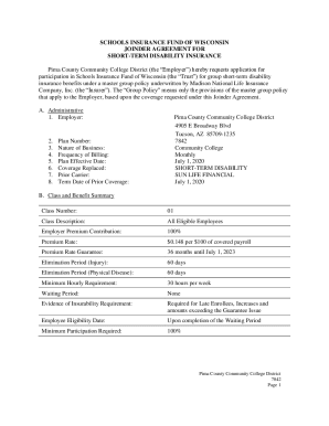 Fillable Online Short Term Disability Agreement Fax Email Print - pdfFiller