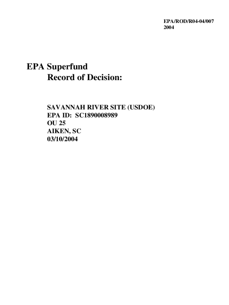 Fillable Online semspub.epa.gov work HQEPA Home Superfund Sites ...