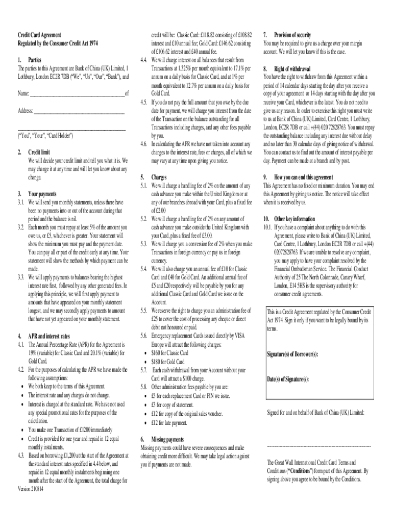 Fillable Online content.newdaycards.comCreditCardAgreementCredit Card ...