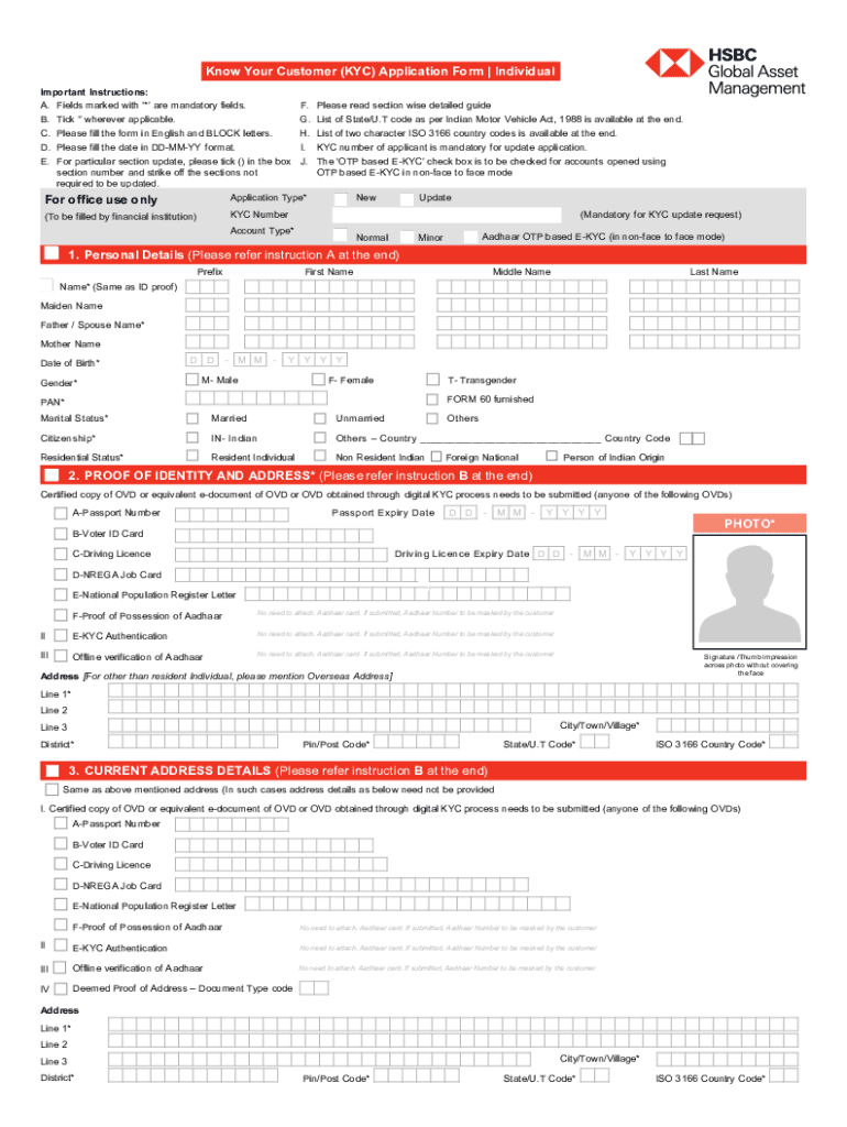 Fillable Online CENTRAL KYC REGISTRY I Know Your Customer (KYC ...