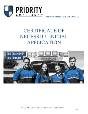 Fillable Online CERTIFICATE OF NECESSITY INITIAL APPLICATION Fax Email ...
