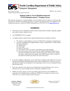 Fillable Online NC DPS: Emergency Management - North Carolina ...