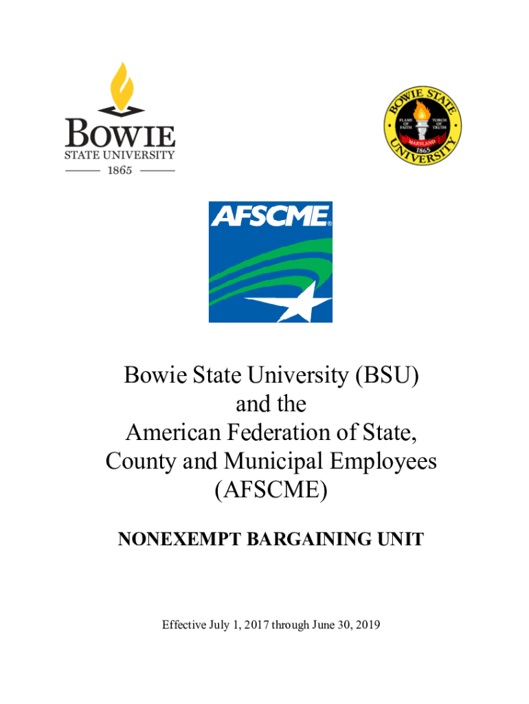 Fillable Online Bowie State University (BSU) and the American ...
