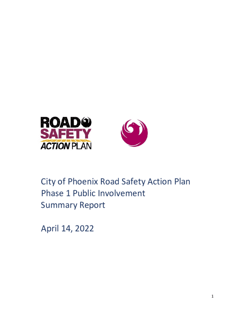 Fillable Online Street Transportation Road Safety Action Plan - Phoenix ...