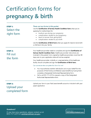 Fillable Online Pregnancy Forms To Fill Out Fax Email Print - pdfFiller