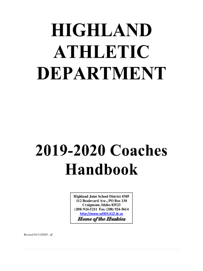 Fillable Online www.sd305.k12.id.usboardpacketsHIGHLAND JOINT SCHOOL ...