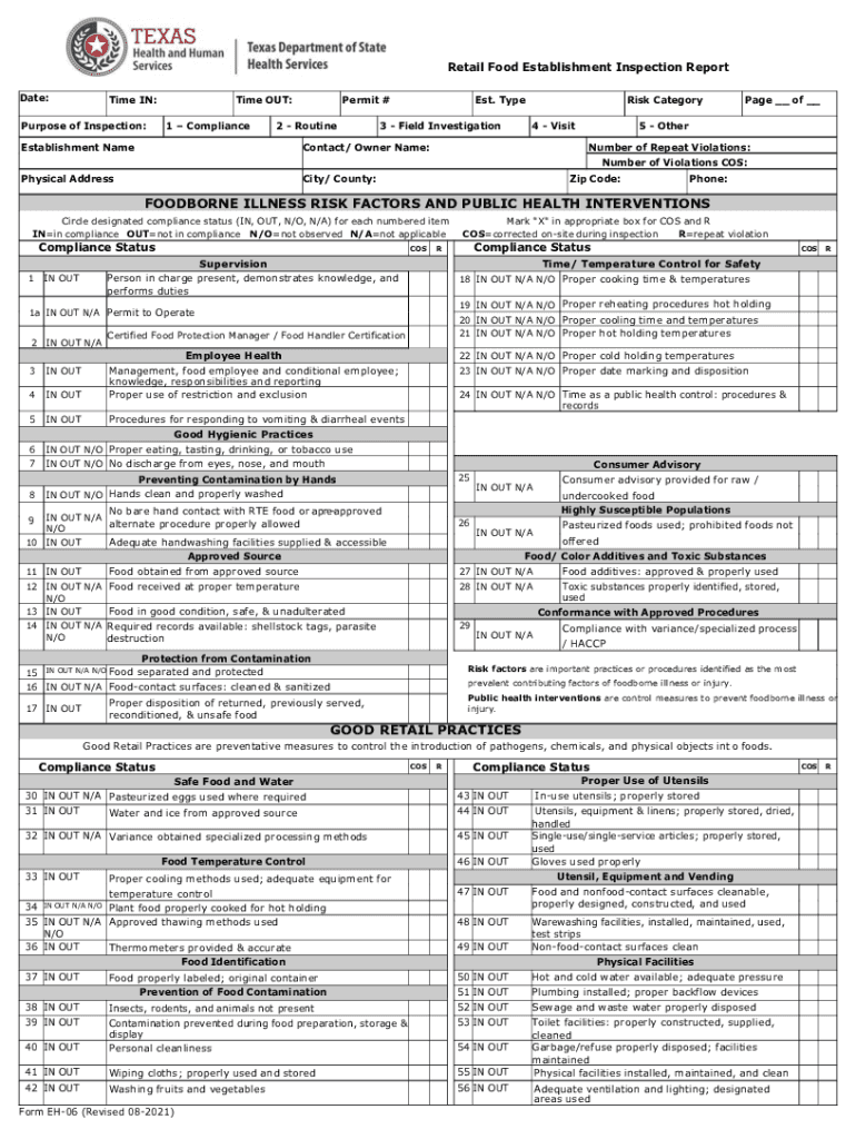 2021-2025 Form TX EH-06 Fill Online, Printable, Fillable, Blank - pdfFiller