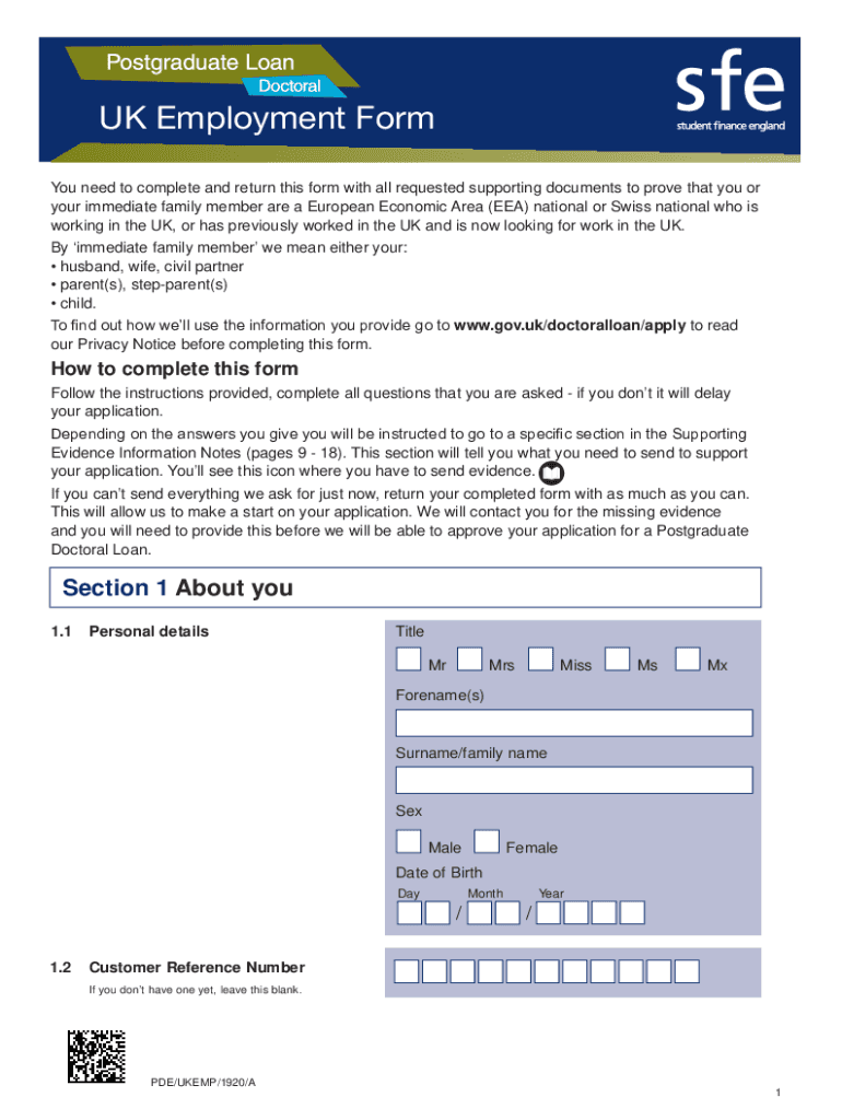 Fillable Online UK Employment FormUK visa and immigration application ...