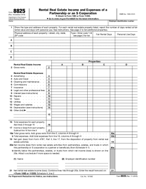Fillable Online Form 8825 Rental Real Estate Income and Expenses of a ...