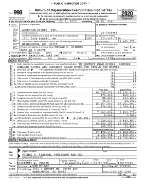 Fillable Online PUBLIC INSPECTION COPY Form 990 Return of Organization ...