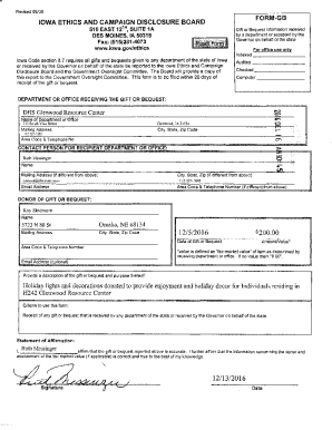 Fillable Online FORM-GB IOWA ETHICS AND CAMPAIGN DISCLOSURE BOARD 510 ...